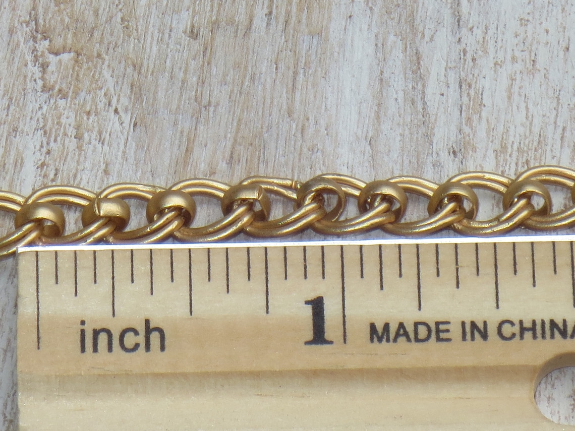 Matte Gold Double Link Curb Chain Double Link Chain | Etsy