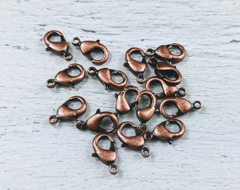 30 Sets of Antique Copper Clasp Flat Hook and Eye Clasps - Etsy