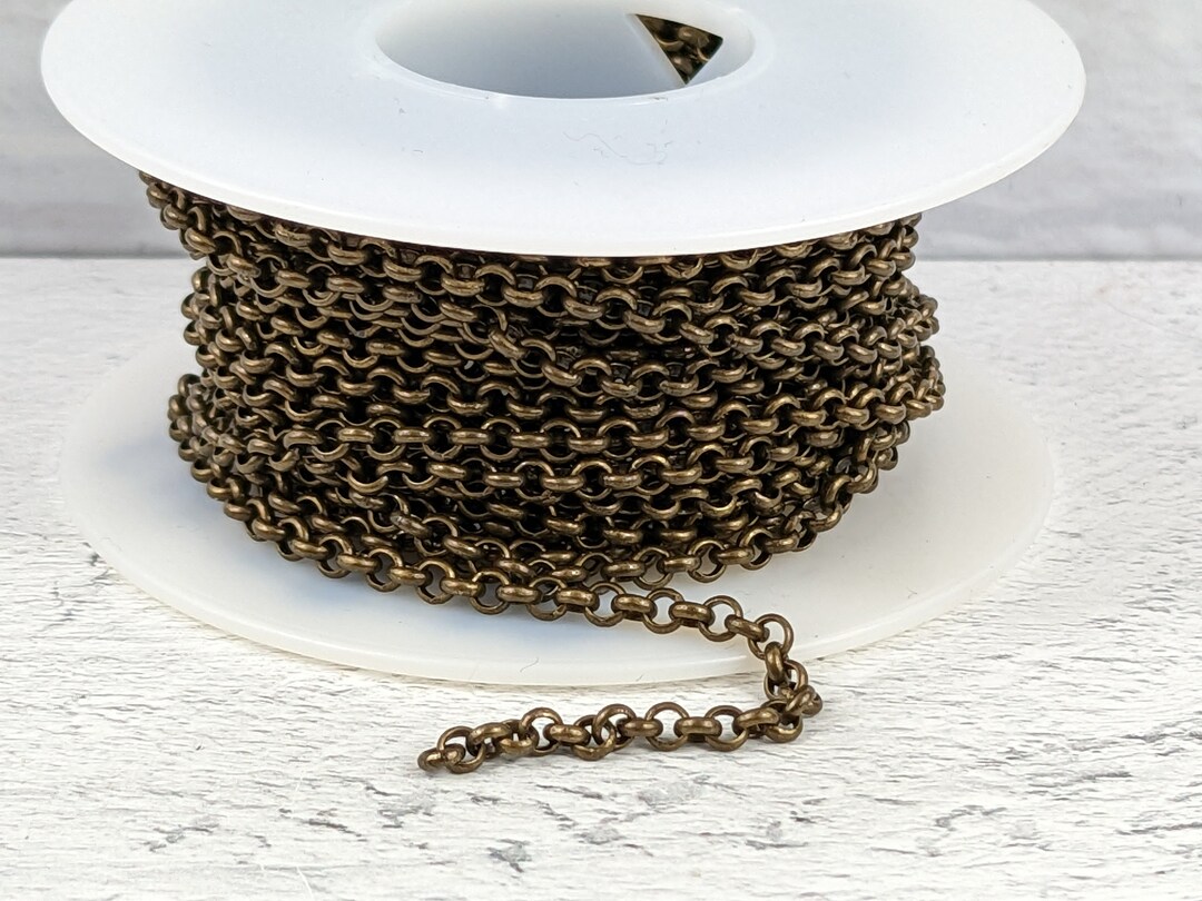 3mm Rolo Chain in Antique Brass - Etsy