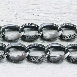 Rustic Ornate Large Soldered Link Chain Textured Links - Etsy