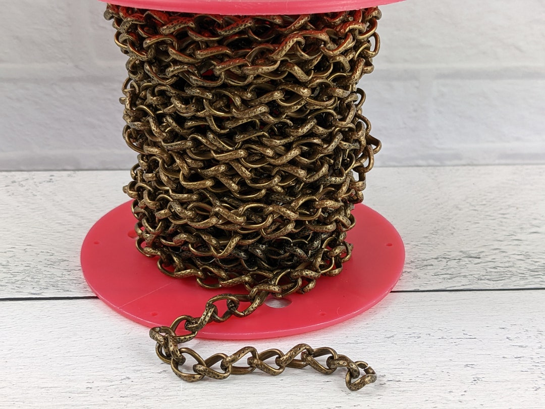 Twist and Jive Antique Brass Link Chain 11mm - Etsy