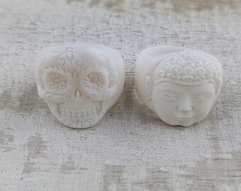 Sugar Skull Rings - Etsy