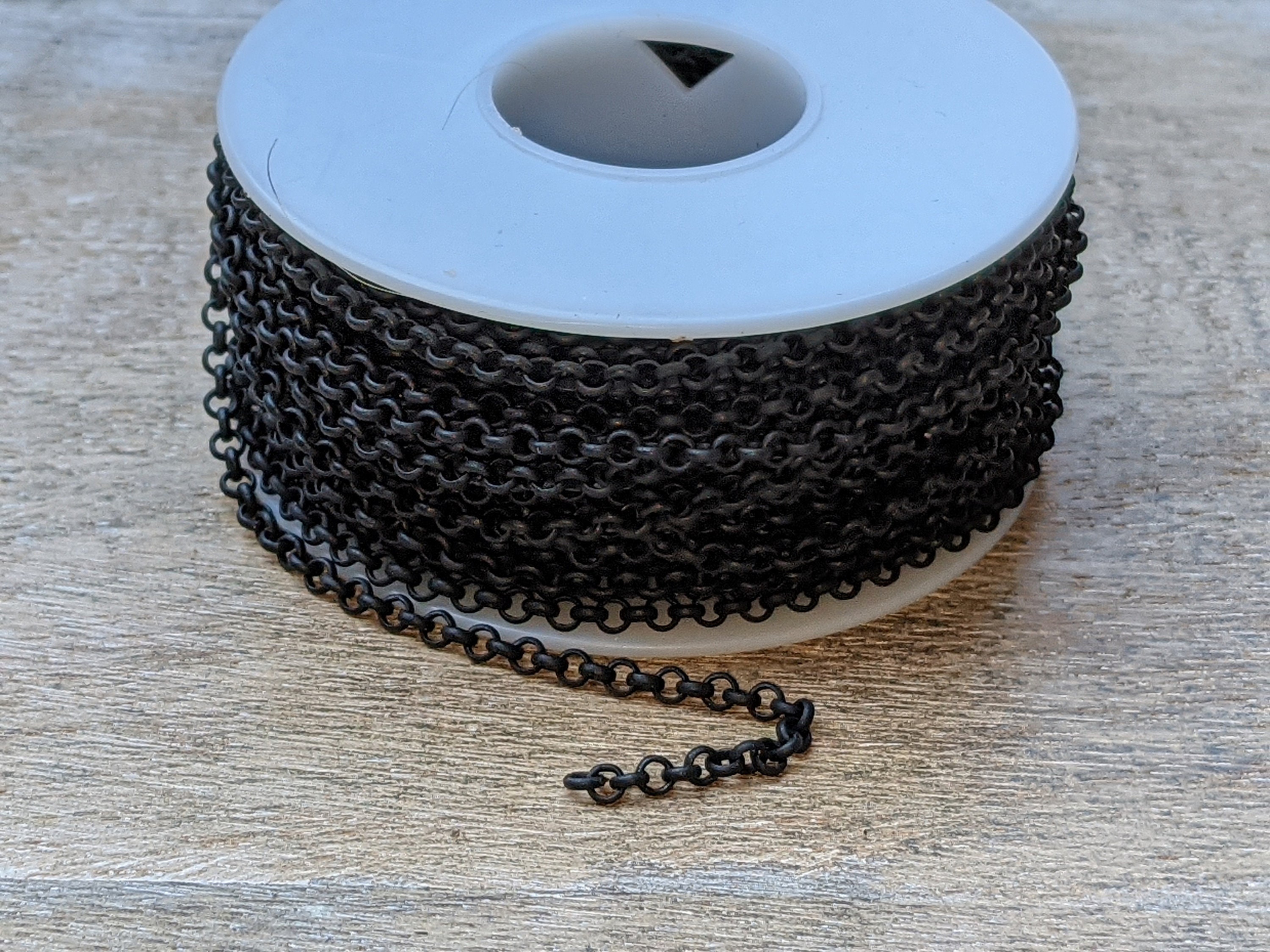 3mm Rolo Chain in Matte Black Nite - Etsy