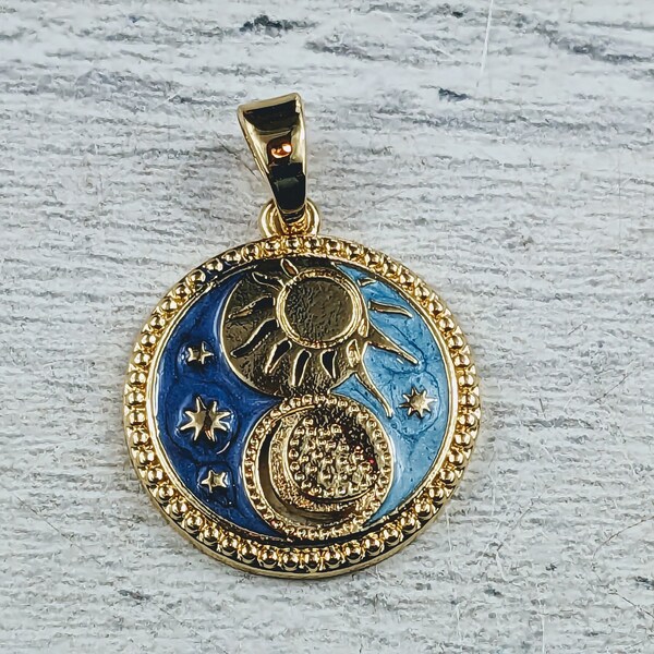 Sun and Moon Charm - Etsy