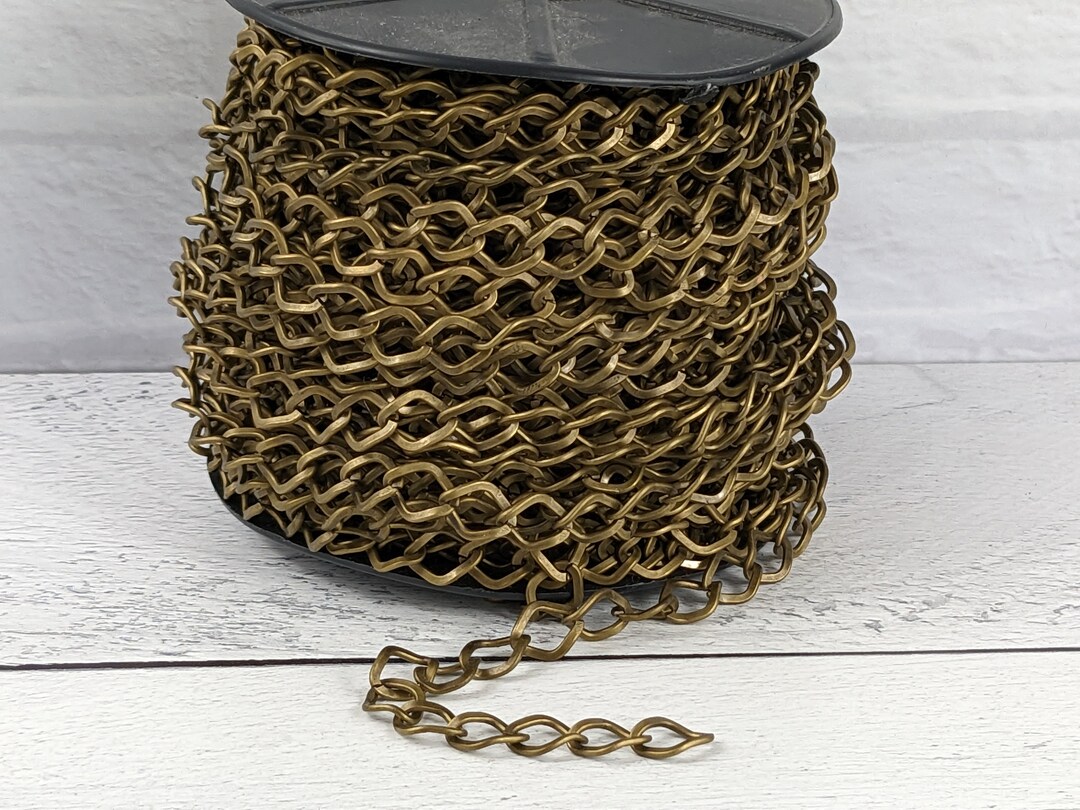 Antique Brass Link Chain, 10mm - Etsy