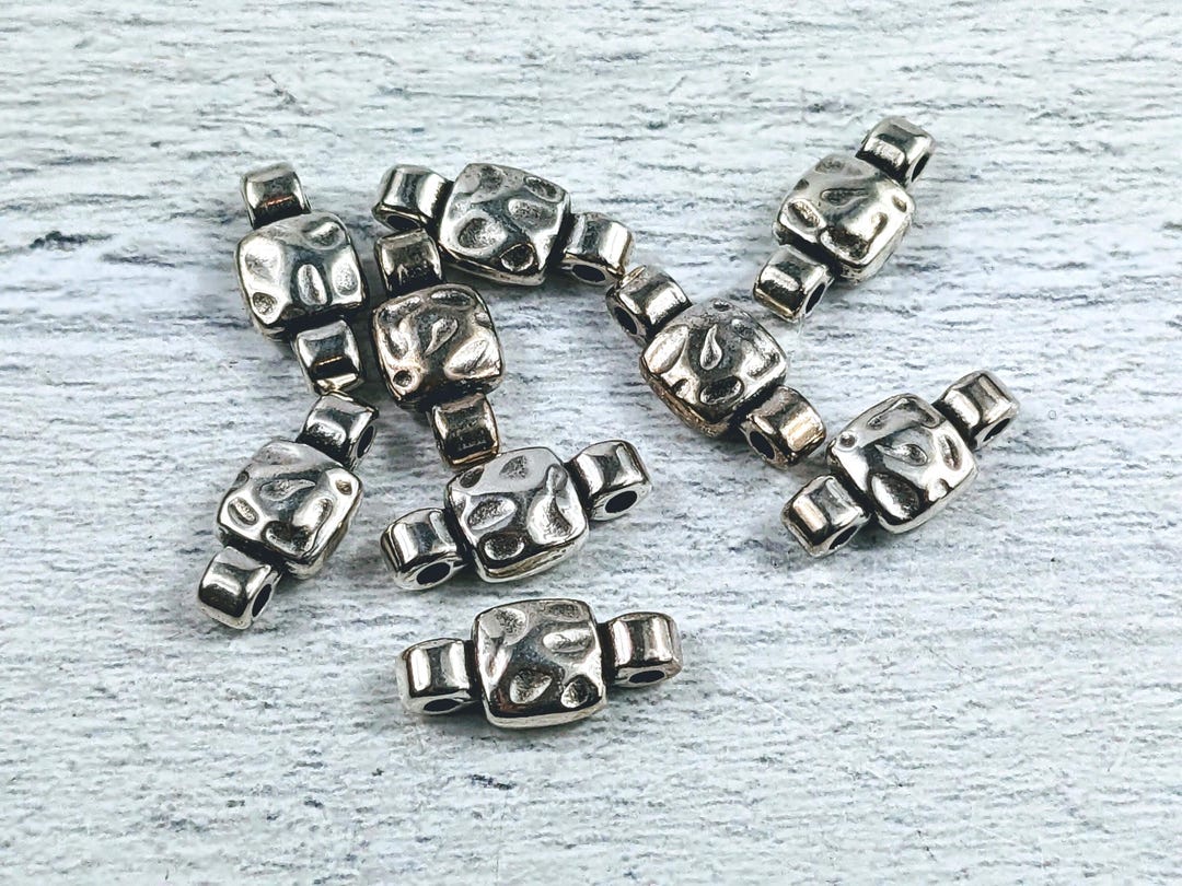Limited Edition Antique Silver Hammered Two Hole Connectors, Links ...