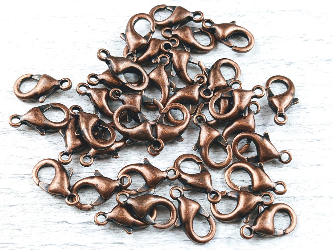 Antique Copper Lobster Clasps 15x9mm - Etsy
