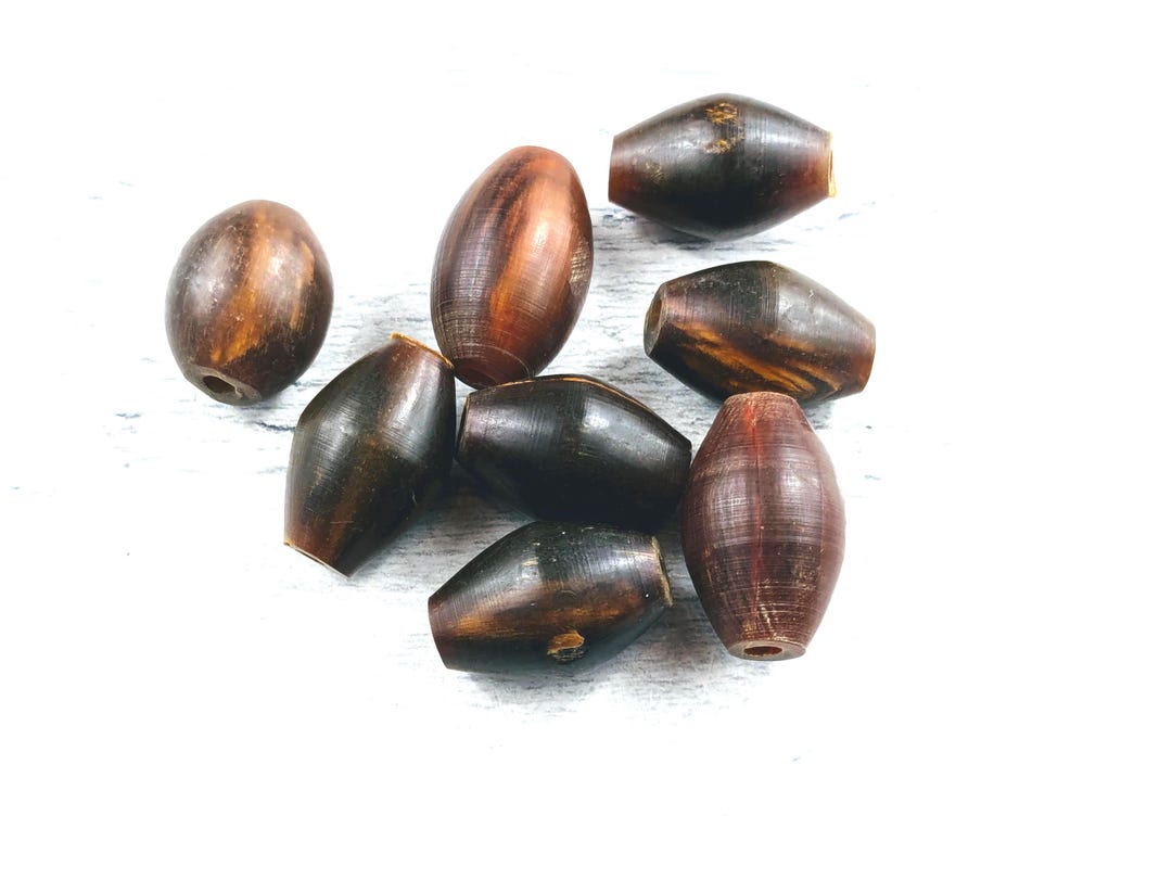 Brown Golden Water Buffalo Horn Barrel Beads, 22x14mm, 10pcs. - Etsy