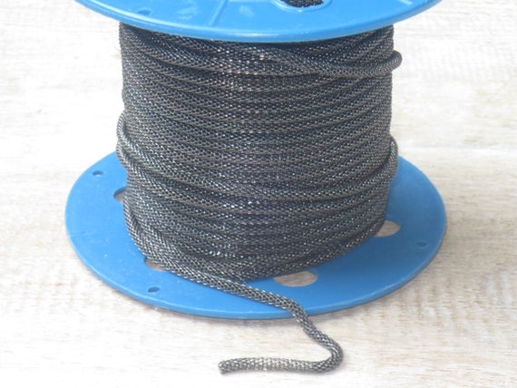 Gunmetal Mesh Round Chain Black Chain 3mm | Etsy
