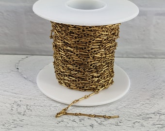 14K Gold Filled Diamond Shape Bar Chain, 8x1.5 Mm, GF-122 - Etsy