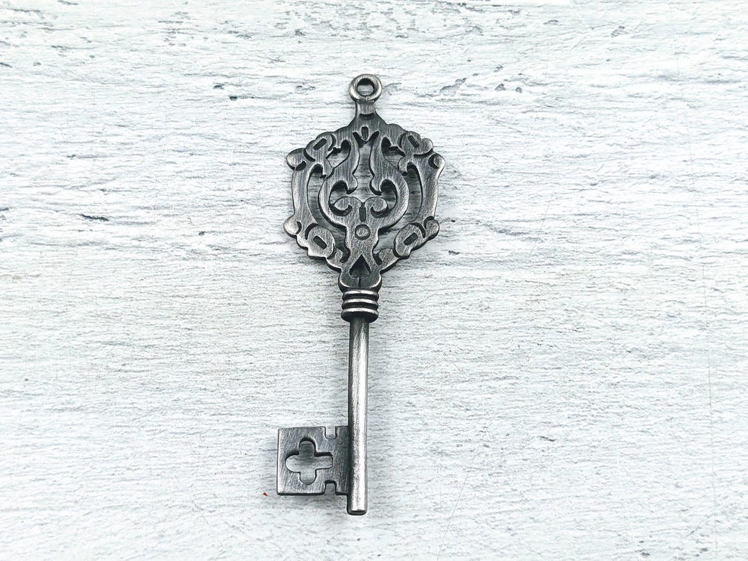 Hand Casted Ornate Cutout Design Key Pendant, Rustic, 70x25mm - Etsy