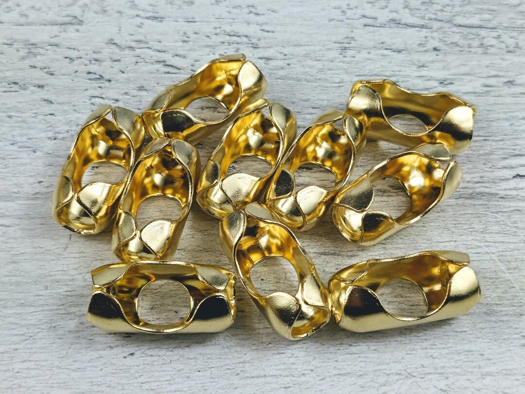 10mm Raw Brass Ball Chain Connectors, Large Connectors - Etsy