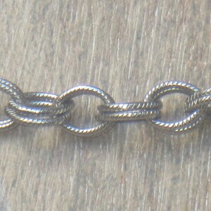 Antique Silver Textured Double Link Cable Chain High Quality - Etsy