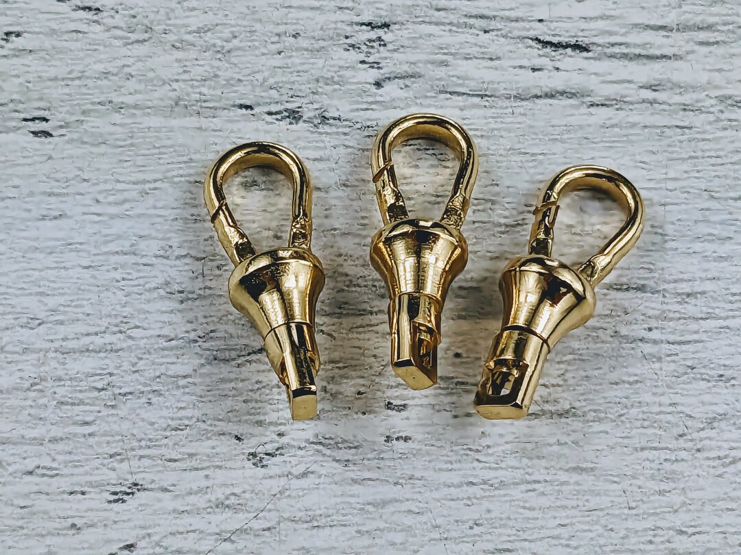 18k Gold Plated Brass Push Swivel Clasps, 23mm, 3 Clasps - Etsy