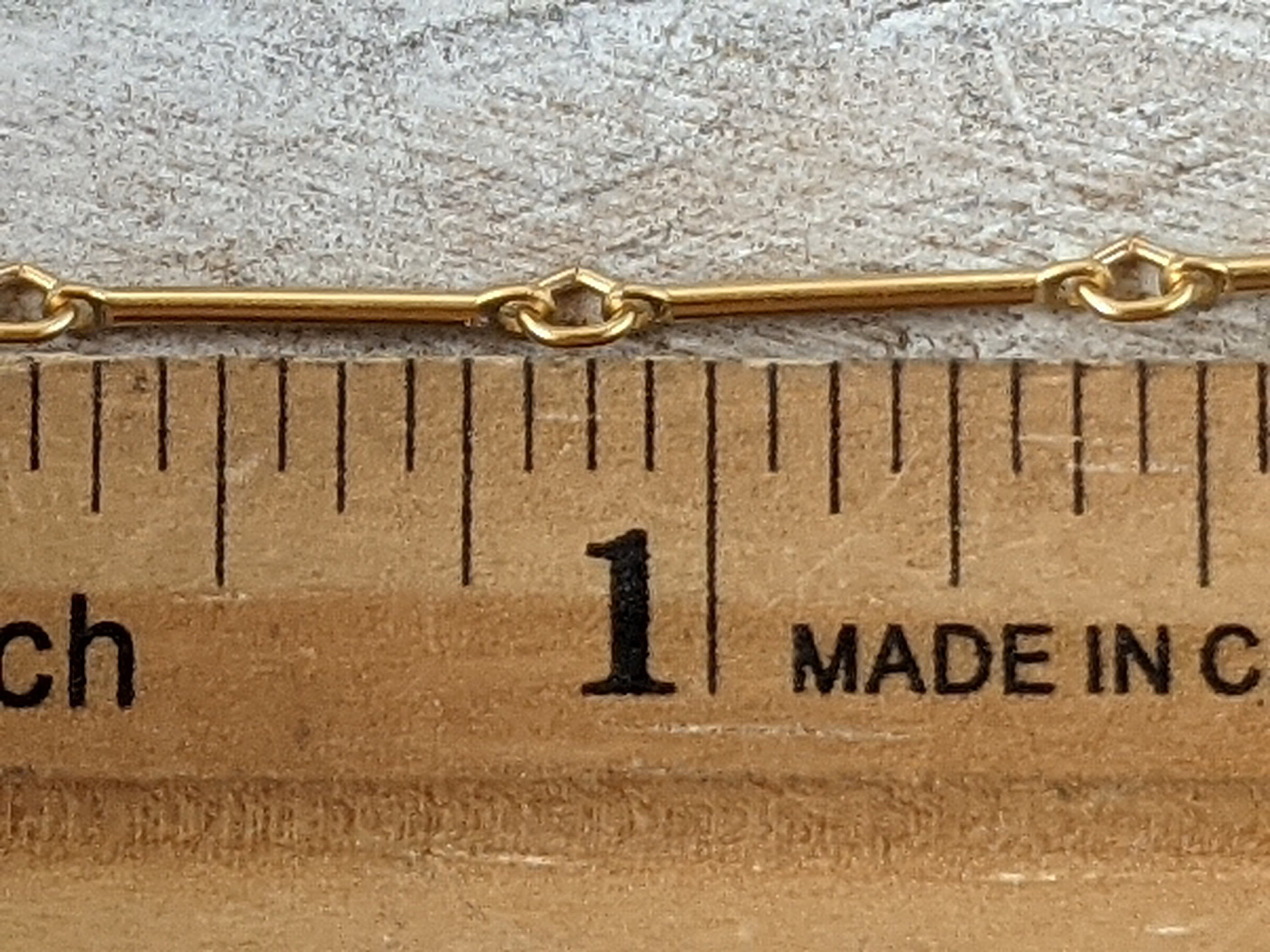 Matte Gold Bar Chain 13mm Link - Etsy