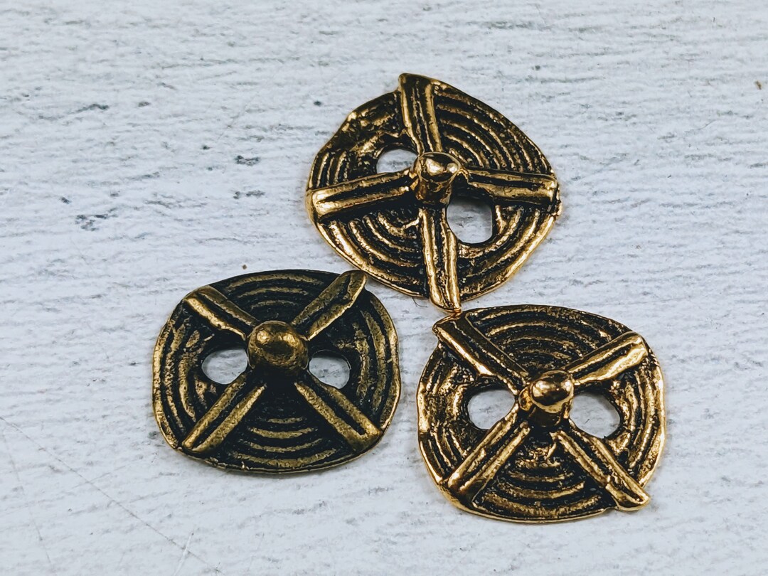 Tribal Buttons in Brass Silver or Copper Copper Buttons - Etsy