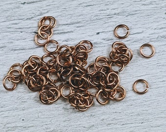 5mm Rose Gold Jump Rings, Open Jump Rings, Rose Gold Findings, - Etsy