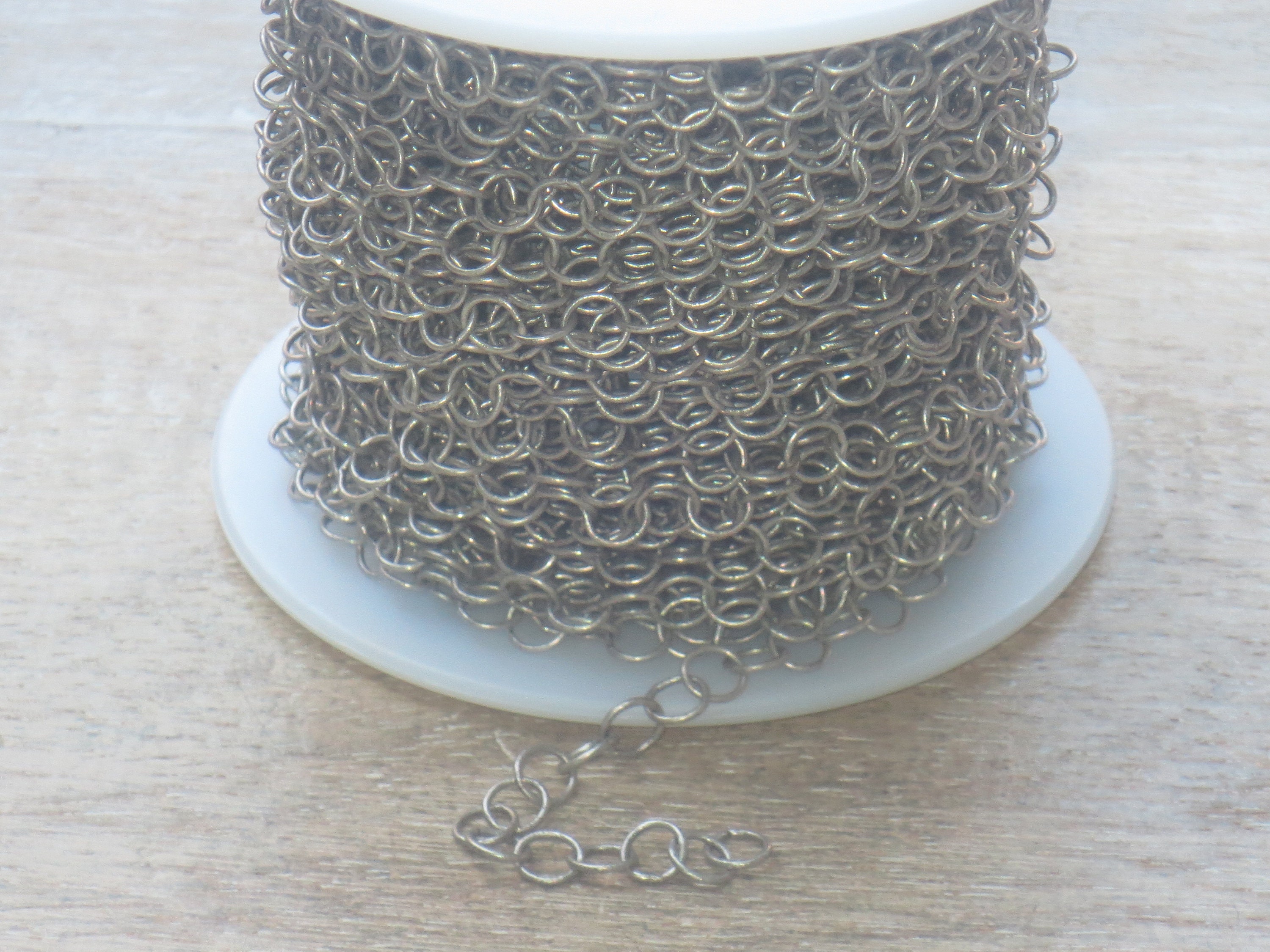 Antique Silver Circle Link Chain 4.8mm Circle Chain Link - Etsy