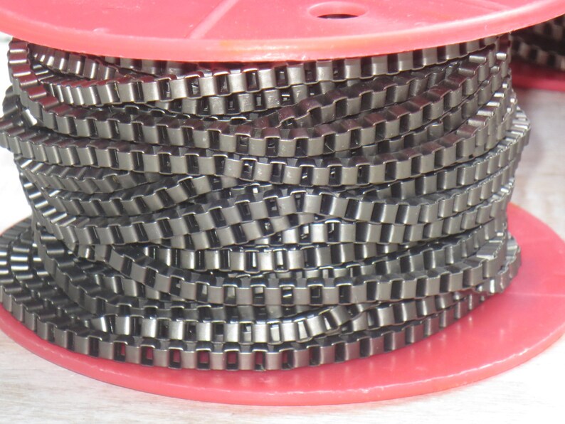 4mm Box Chain in Matte Gunmetal Box Chain Gunmetal Chain | Etsy