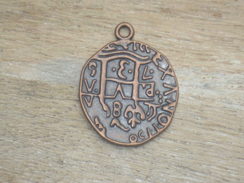 Antique Copper Roman Coin Cross Double Sided Charm Religious | Etsy