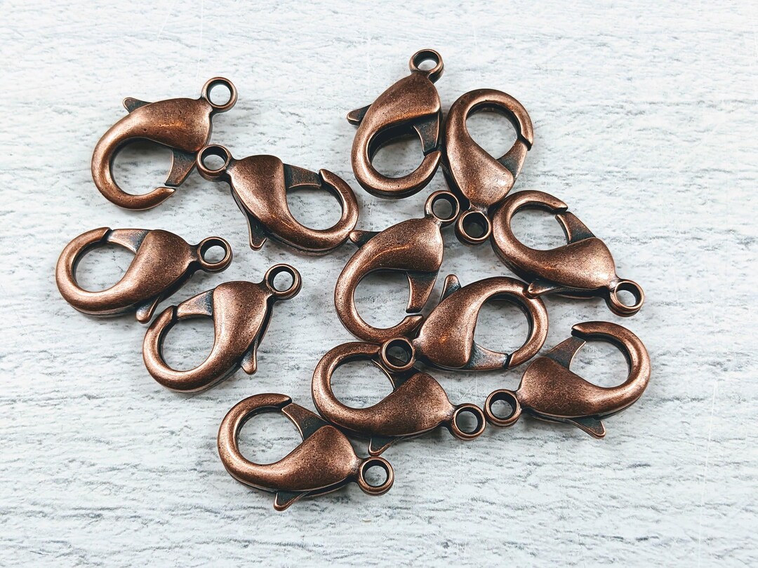 Antique Copper Lobster Clasps 19x11mm - Etsy