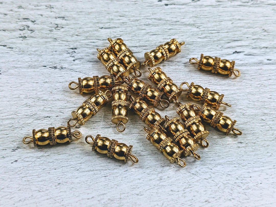 Gold Plated Barrel Screw Clasp, 21x8mm, Twist, 10pcs. - Etsy