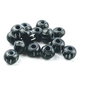 8mm Water Buffalo Bone Striped Beads, Black, Green, Turquoise, Large ...