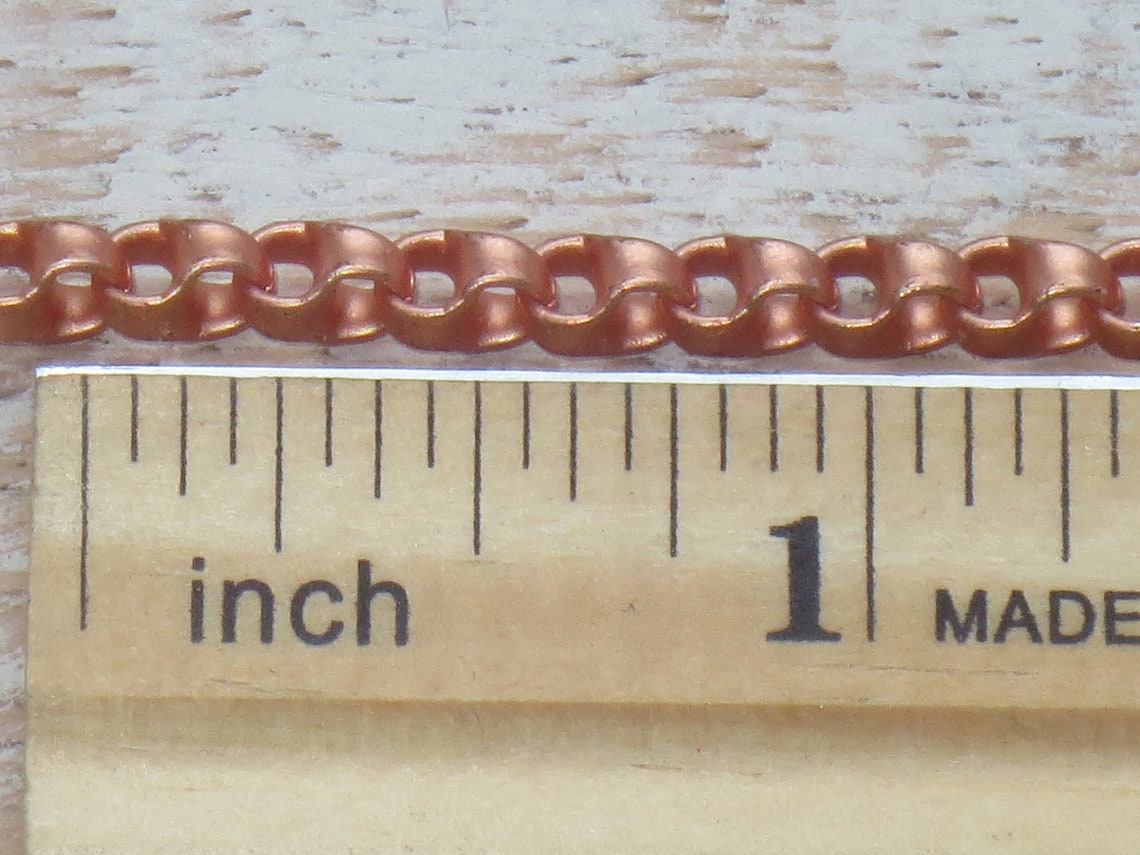 4mm Rolo Box Chain in Matte Rose Gold Box Chain Rose Gold | Etsy