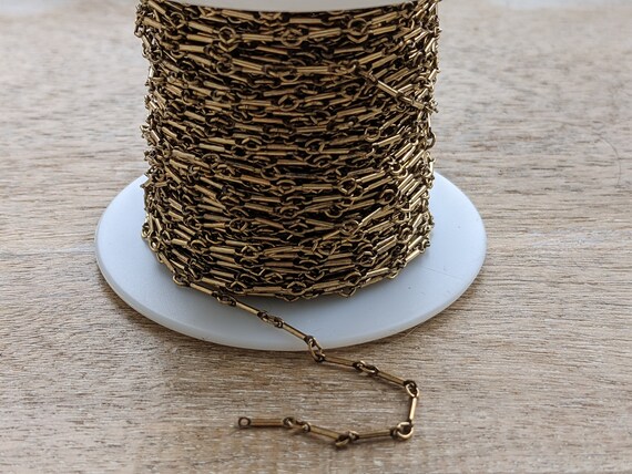Antique Gold Bar Chain 8mm - Etsy