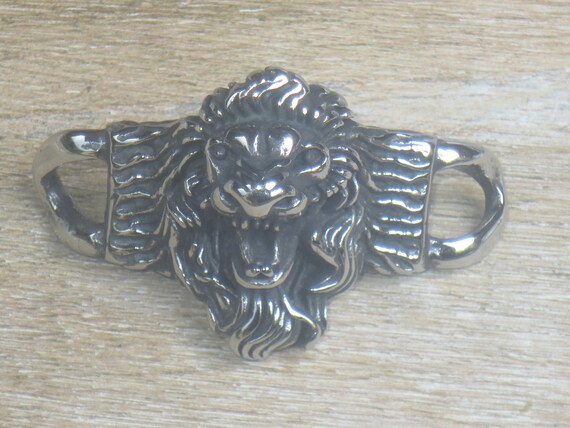 Large Stainless Steel Lions Head Connector Link Unisex Men | Etsy