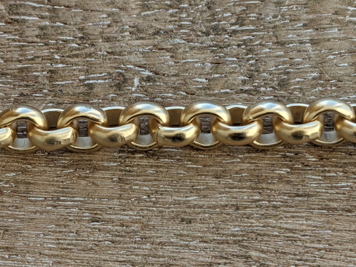 7mm Matte Gold Rolo Chain Link | Etsy