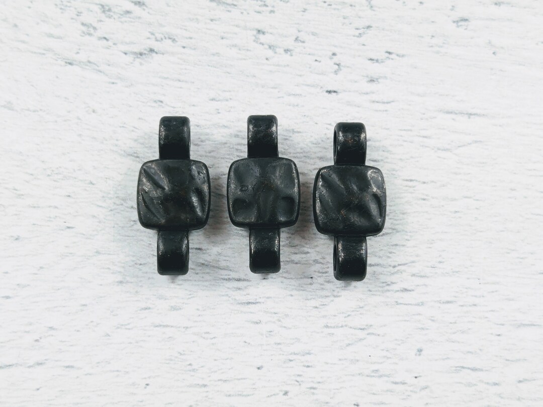 Limited Edition Matte Black Hammered Two Hole Connectors, Links, 5pcs ...