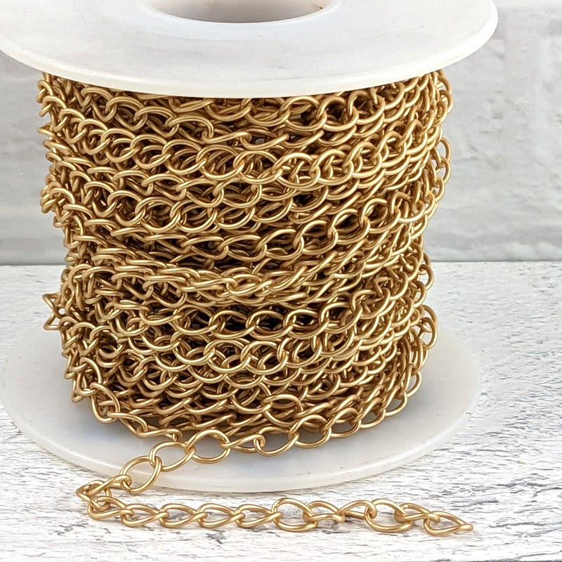 Gold Tone Chain Matte - Etsy