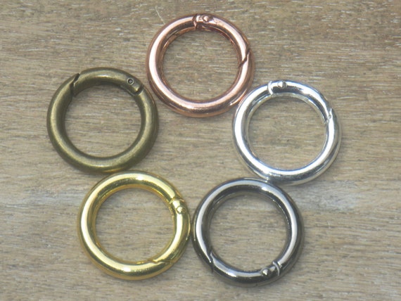 O Ring Clasps Spring Clasp Gate Rings 1pc. 24mm Gunmetal | Etsy