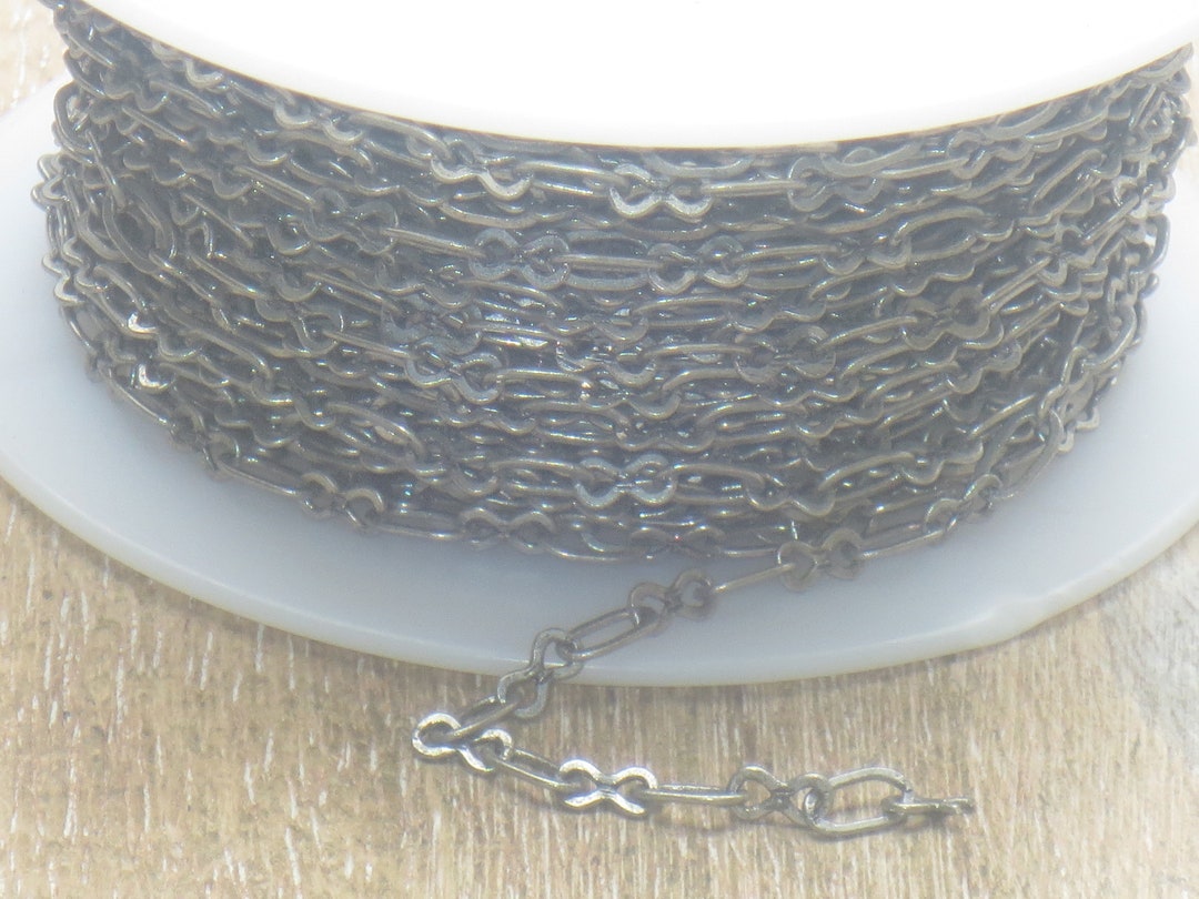Antique Silver Infinity Link Chain 5x3mm - Etsy