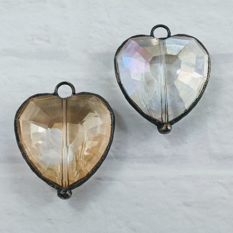 Glass Heart Pendant - Etsy