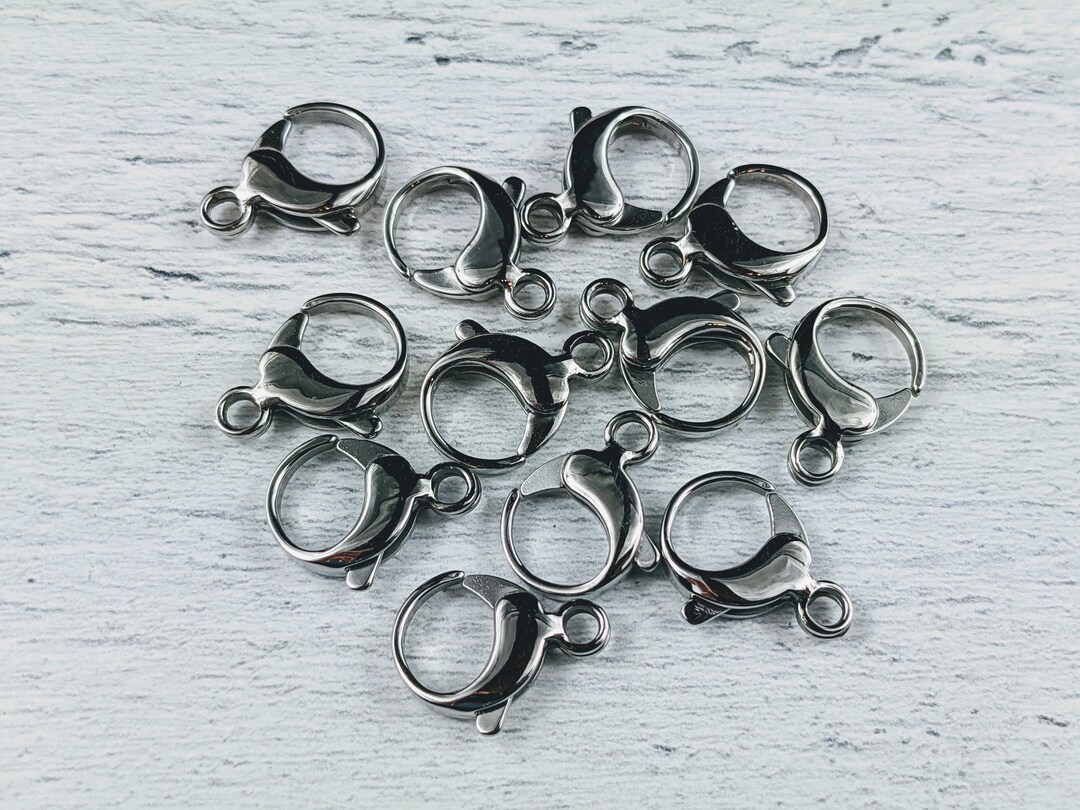 Stainless Steel Round Lobster Clasp 16x13mm Claw 1pc. - Etsy
