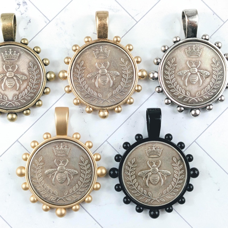 Gold Coin Antique Pendant - Etsy