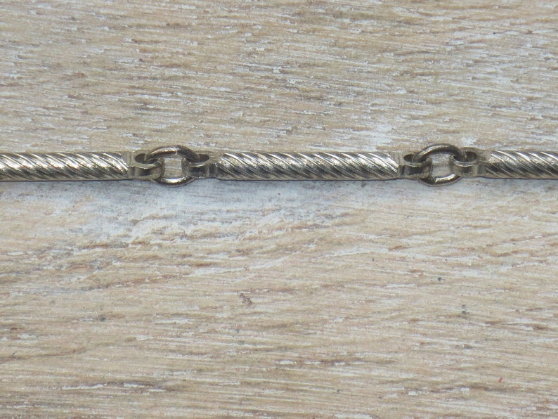 Antique Silver Link and Bar Dynamite Textured Chain - Etsy