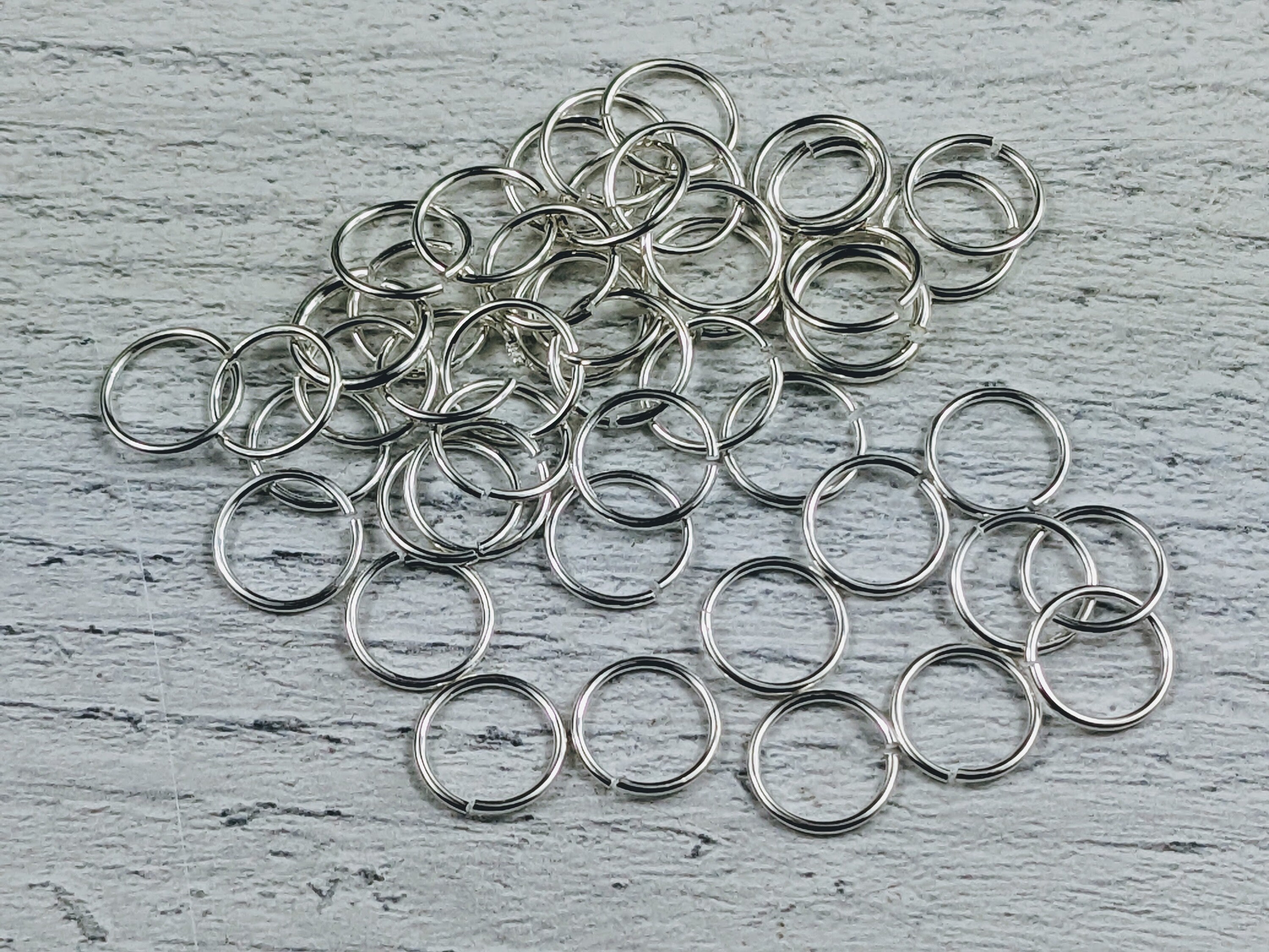 9mm Silver Plated Open Jump Rings, 20 Gauge, 20g - Etsy