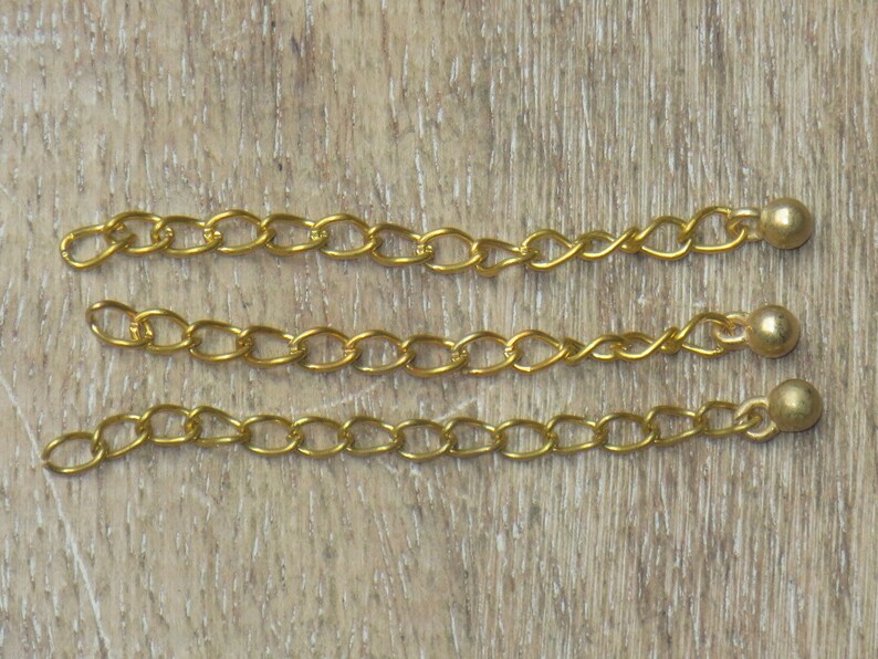 2 Gold Extension Chain Jewelry Extender Chain - Etsy