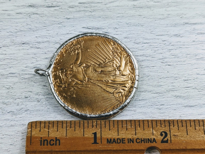 Large Gold Lady Liberty and Eagle Replica Soldered Coin 35mm - Etsy