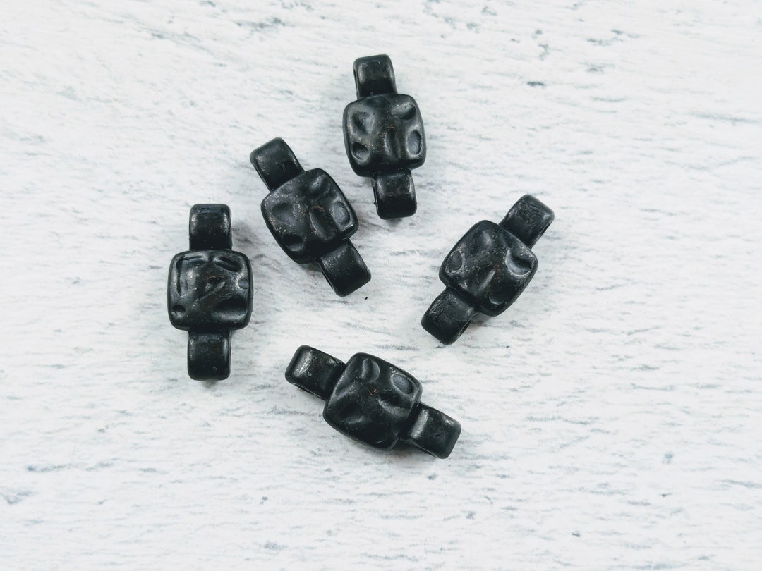 Limited Edition Matte Black Hammered Two Hole Connectors, Links, 5pcs ...