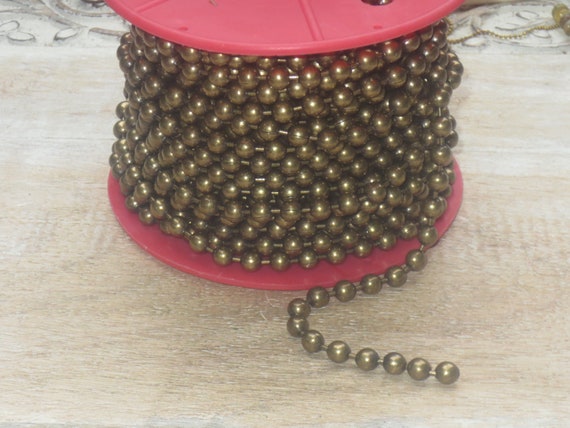 Antique Brass Ball Chain 6.4mm Large Ball Chain | Etsy