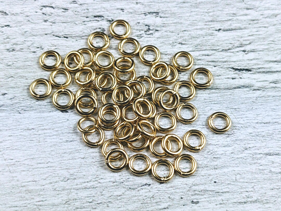 4.75mm Gold Plated Closed Jump Rings - Etsy