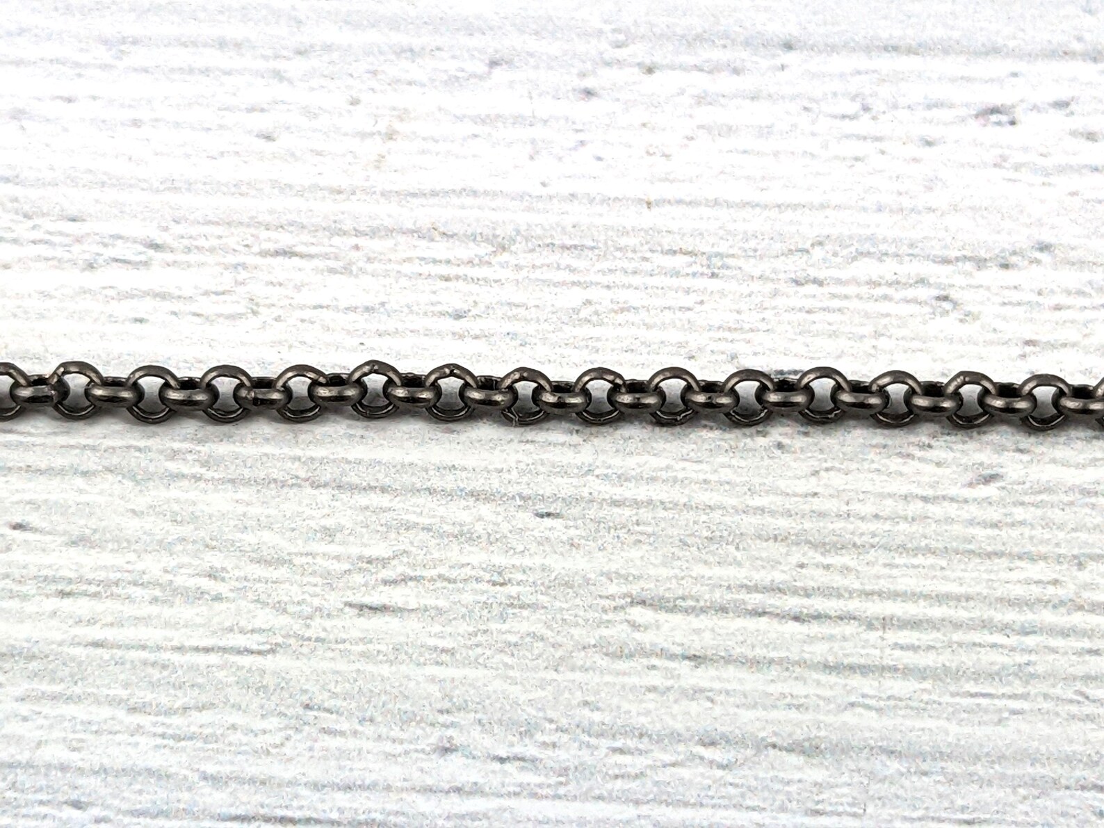 2mm Rolo Chain in Matte Gunmetal, Link Chain - Etsy