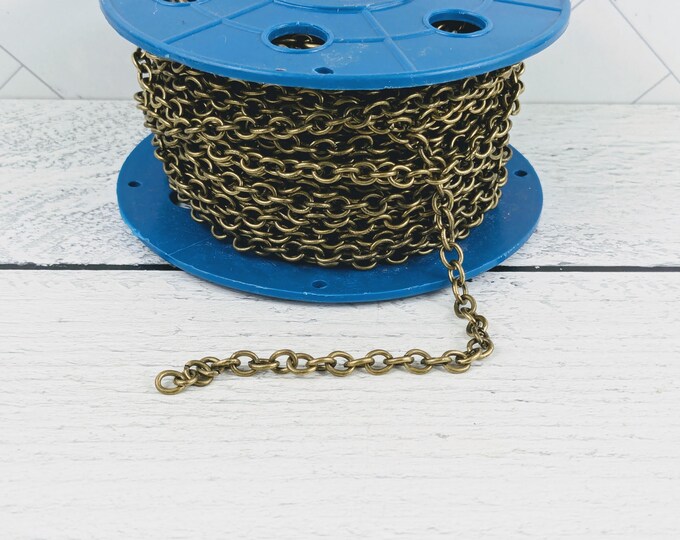 Small Heavy Cable Link in Antique Brass Antique Brass Cable Chain ...