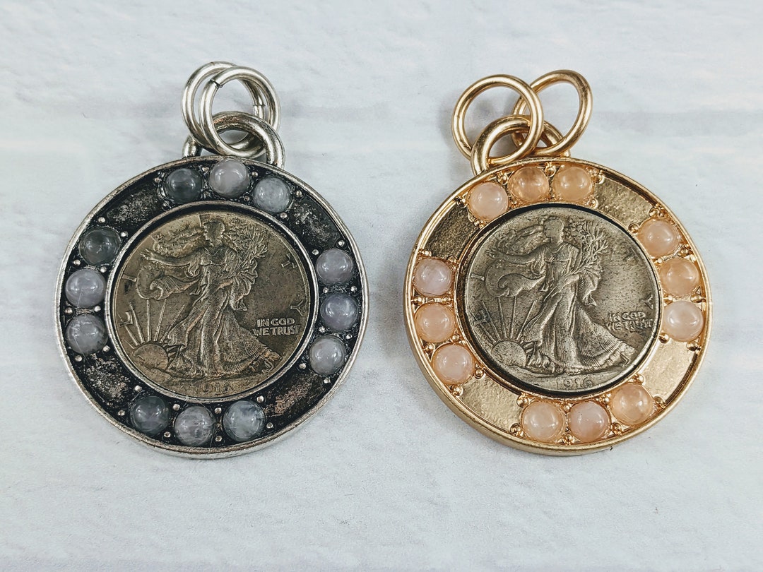 Antique Silver or Gold Plated With Rose Quartz Gemstone Inlay Replica ...