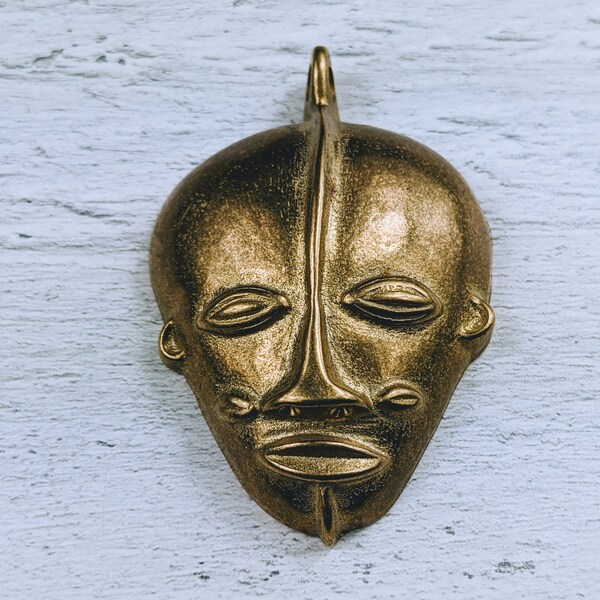 African Mask Pendant - Etsy