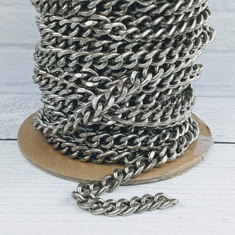 Silver Curb Chain - Etsy